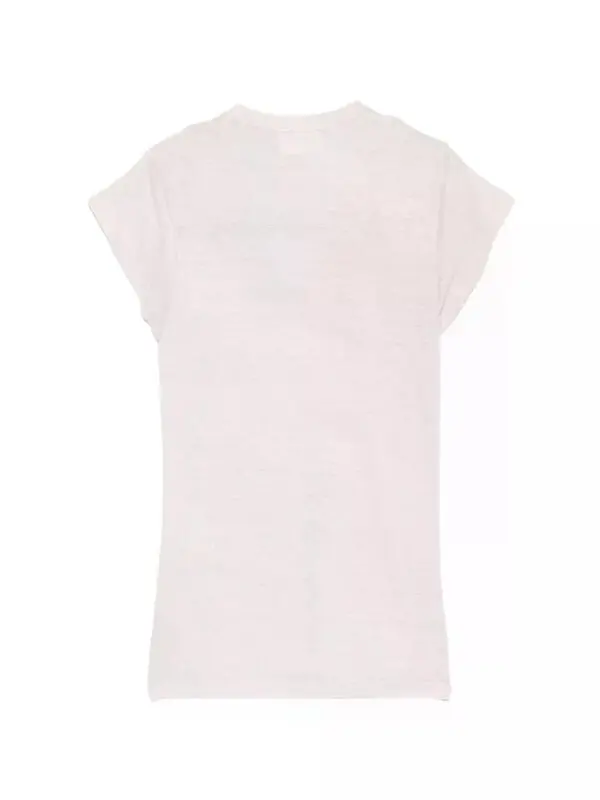 MARANT ETOILE Zankou Deep V-neck Short-sleeve T-shirt - Pink