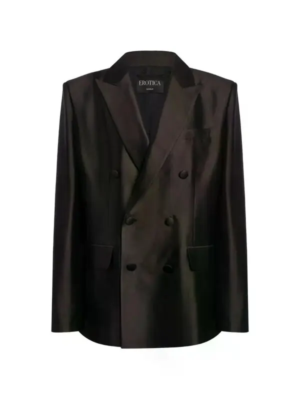 DONDUP Double-breasted Satin Jacket