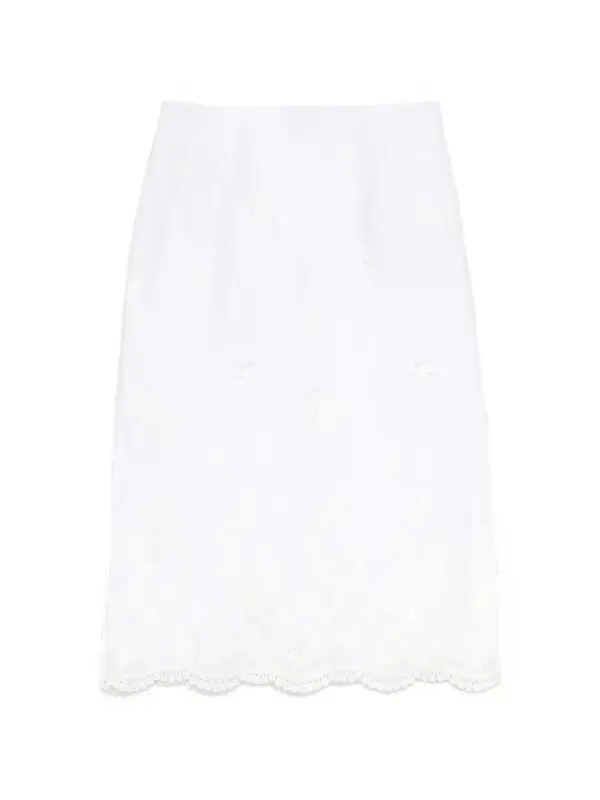 Altuzarra Embroidered Scalloped-hem Skirt