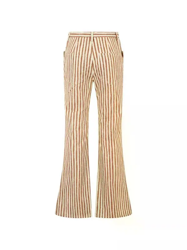 Alberta Ferretti Striped Flared Trousers