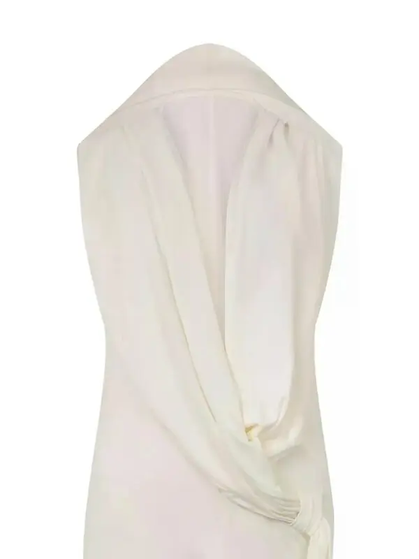 Alberta Ferretti Draped Hooded Maxi Dress