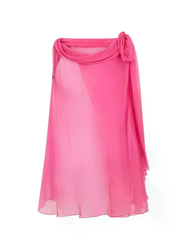 Alberta Ferretti Knot-detail Silk Midi Skirt