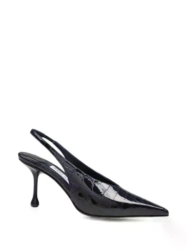 JIMMY CHOO Isa Croc-effect Slingback Pumps