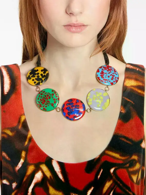 Dries Van Noten Handmade Painted Necklace