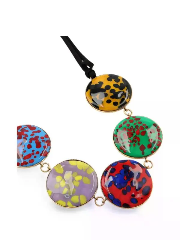 Dries Van Noten Handmade Painted Necklace