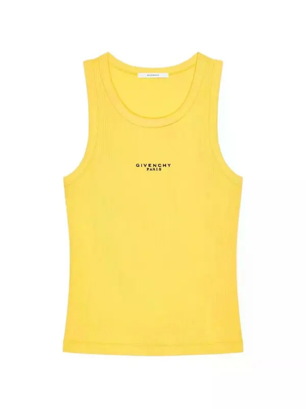 Givenchy Logo-print Ribbed Tank Top - Yellow