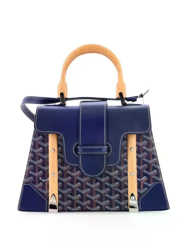 Goyard Saigon Top Handle Bag Coated Canvas With Leather Pm Satchel