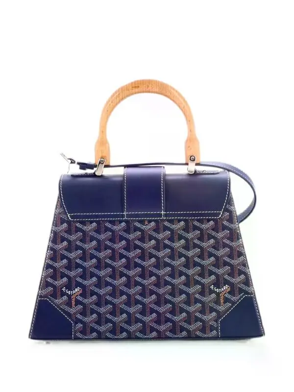 Goyard Saigon Top Handle Bag Coated Canvas With Leather Pm Satchel
