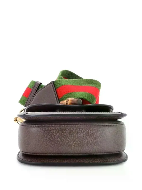 Gucci Bamboo 1947 Top Handle Bag Jumbo Gg Canvas Mini Crossbody Bag - Brown