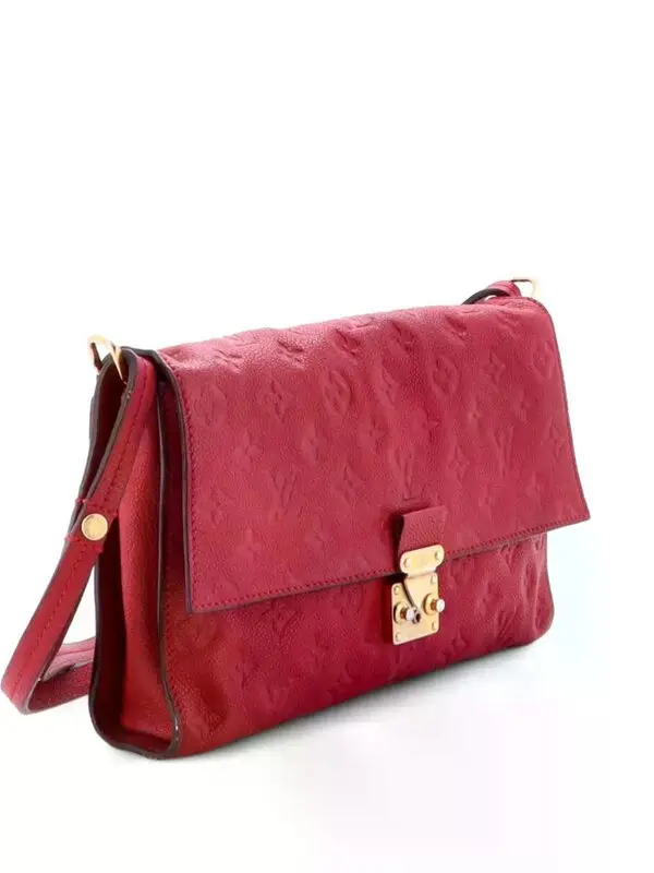 LOUIS VUITTON Monogram Empreinte Leather Shoulder Bag - Red