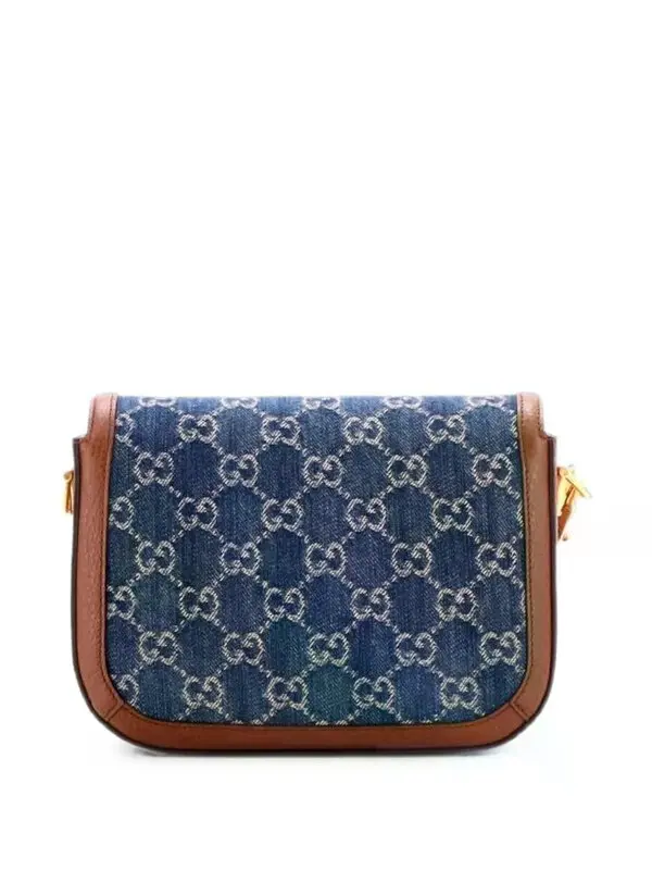 Gucci Horsebit 1955 Gg Denim Mini Shoulder Bag