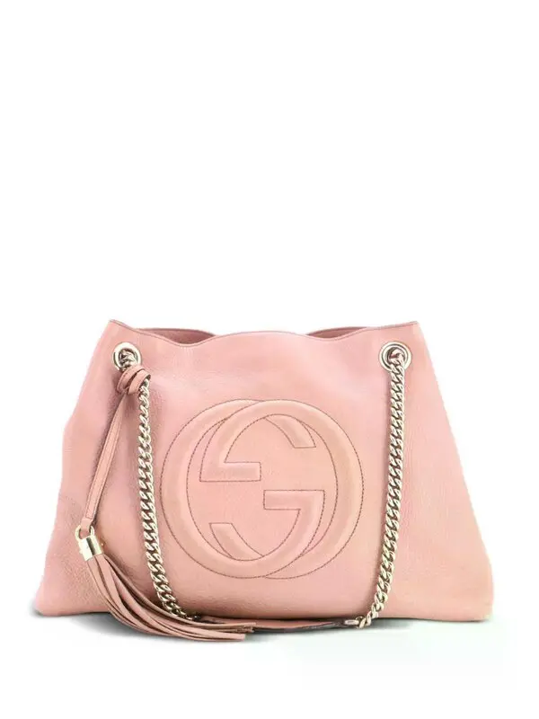 Gucci Soho Chain Strap Leather Medium Shoulder Bag - Pink