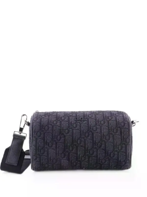 Dior Oblique Canvas Mini Roller Messenger Bag - Black