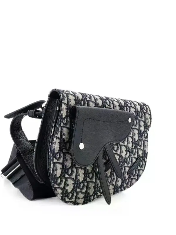 Dior Saddle Messenger Pouch Oblique Canvas Crossbody Bag - Blue