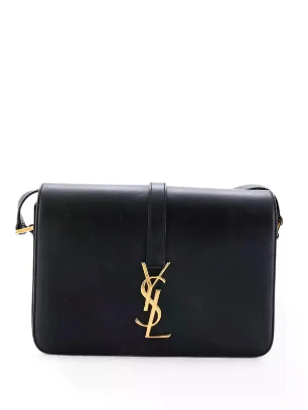 Saint Laurent Classic Monogram Universite Bag Leather Medium Crossbody Bag - Black