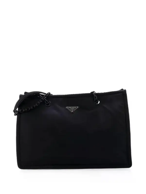 Prada Padded Chain Shopper Tote Tessuto Large Shoulder Bag