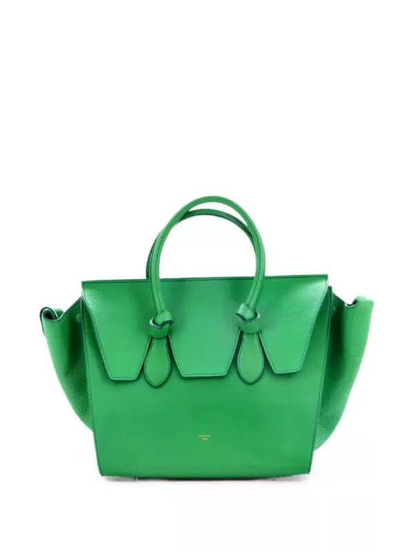Celine Tie Knot Grainy Leather Small Tote Bag - Green