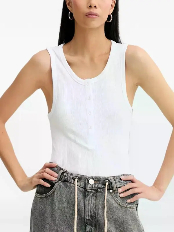 Munthe Buttoned Ribbed Top