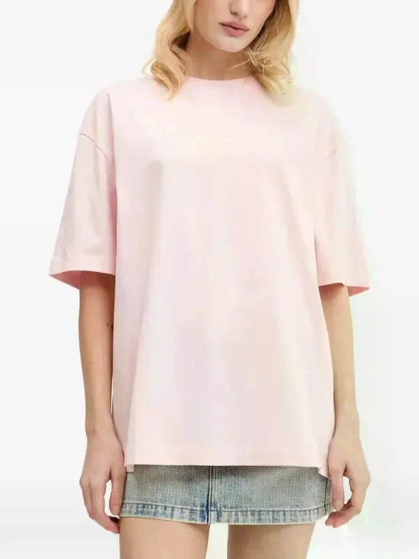 Miss Sixty Short-sleeved Crewneck T-shirt With Tonal Logo