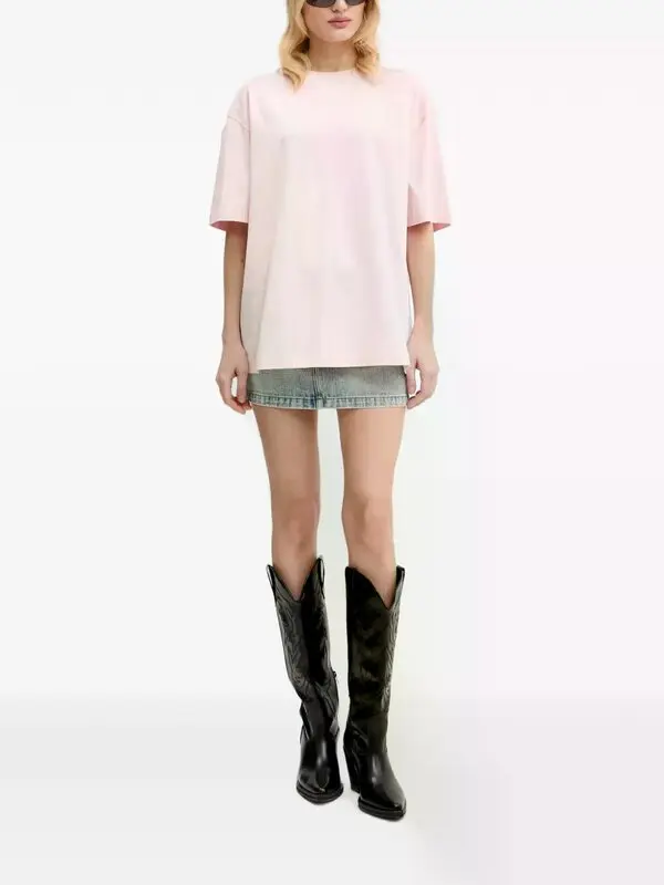 Miss Sixty Short-sleeved Crewneck T-shirt With Tonal Logo