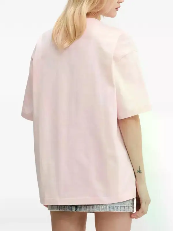 Miss Sixty Short-sleeved Crewneck T-shirt With Tonal Logo