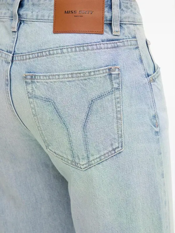Miss Sixty Mid-rise Cuffed Straight-leg Jeans