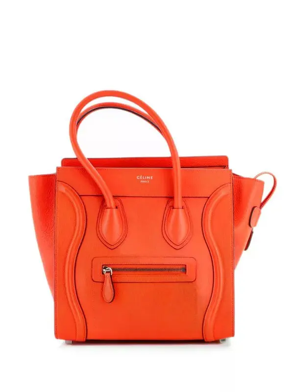 Celine Luggage Bag Grainy Leather Micro Tote Bag