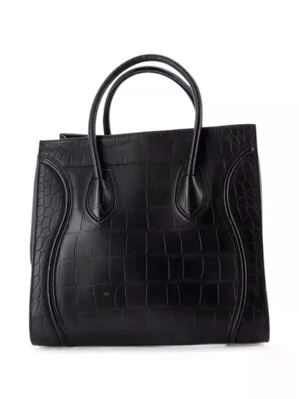 Celine Phantom Bag Crocodile Embossed Leather Medium Tote Bag