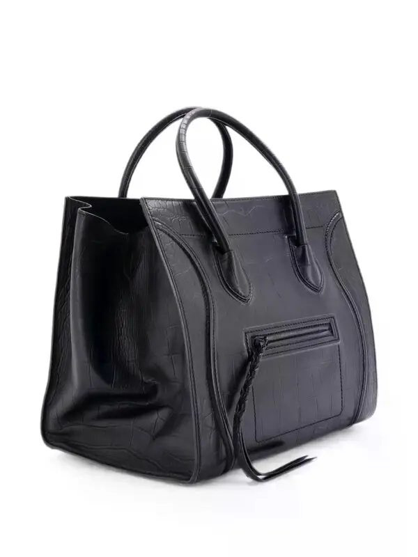 Celine Phantom Bag Crocodile Embossed Leather Medium Tote Bag