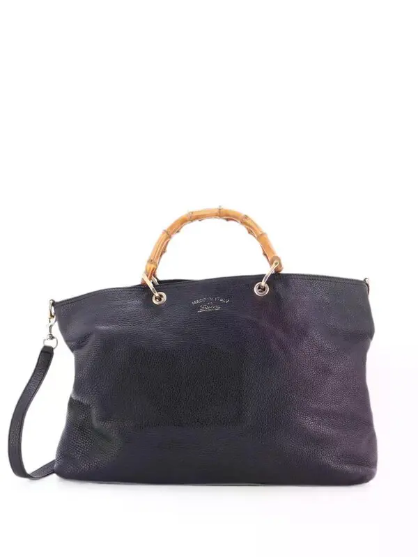 Gucci Bamboo Shopper Leather Large Tote Bag