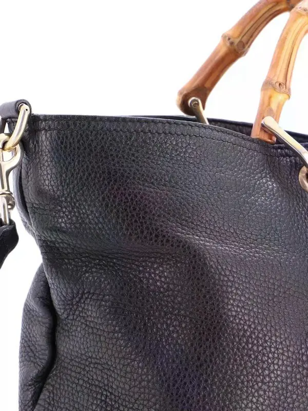 Gucci Bamboo Shopper Leather Large Tote Bag