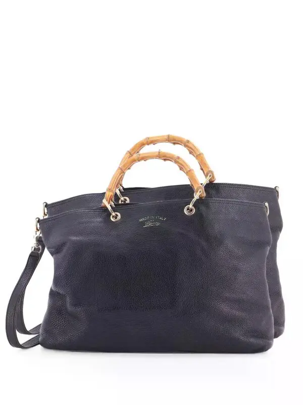Gucci Bamboo Shopper Large Tote Bag - Black