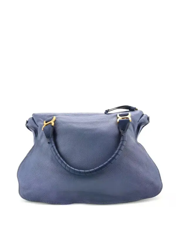 Chloé Marcie Leather Large Shoulder Bag - Blue