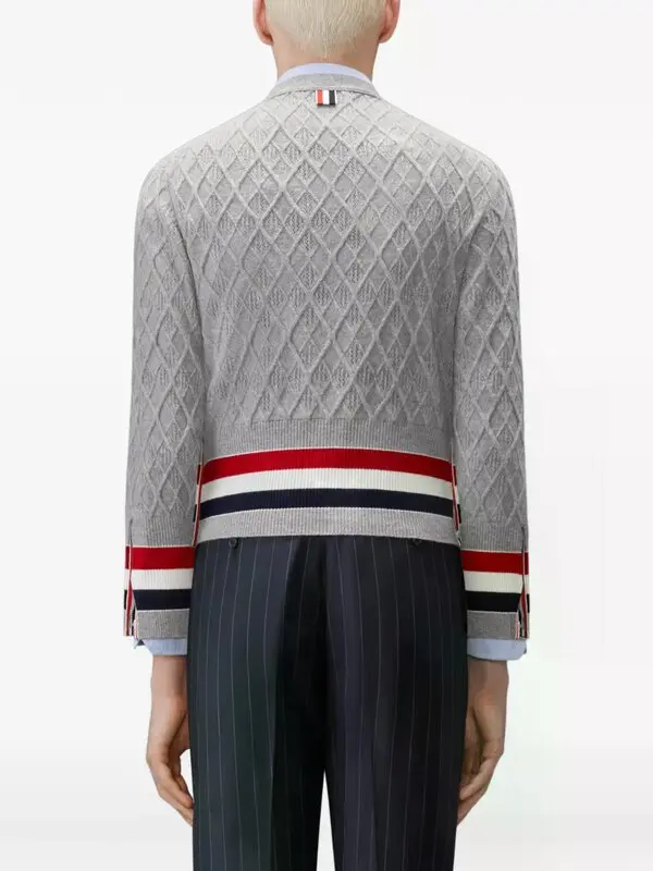 Thom Browne Argyle Intarsia Cashmere Cardigan