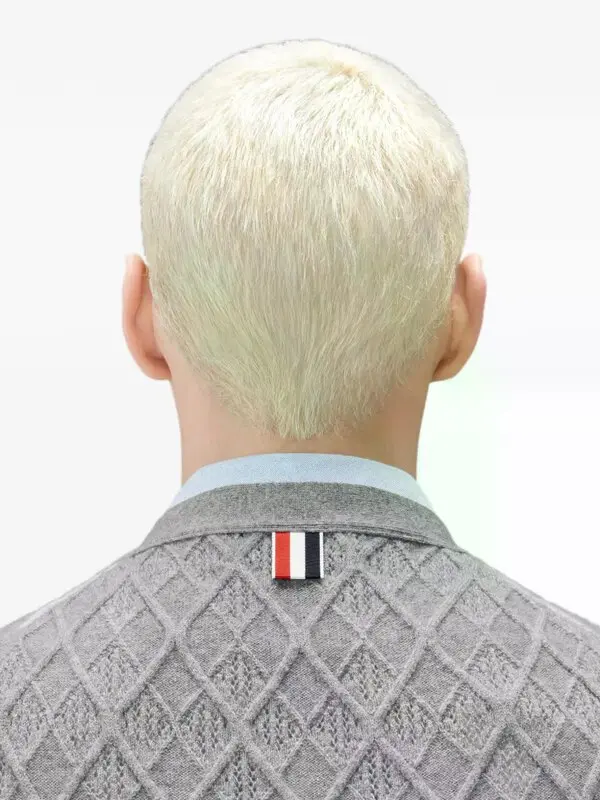 Thom Browne Argyle Intarsia Cashmere Cardigan