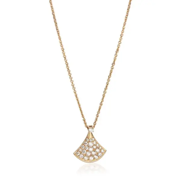 BVLGARI Rose Gold Diamond Divas Dream Pendant Necklace - Rose_gold