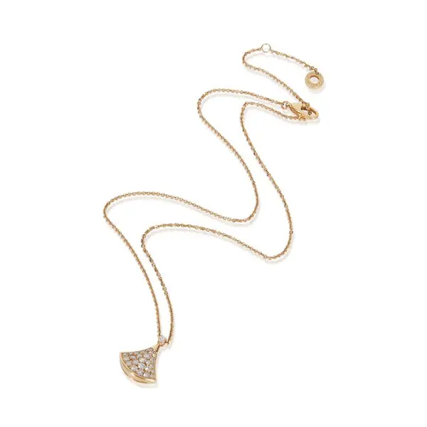 BVLGARI Rose Gold Diamond Divas Dream Pendant Necklace