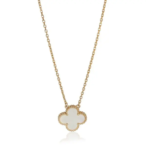 Van Cleef & Arpels Pendant Necklace In Yellow Gold And Mother Of Pearl - Yellow_gold