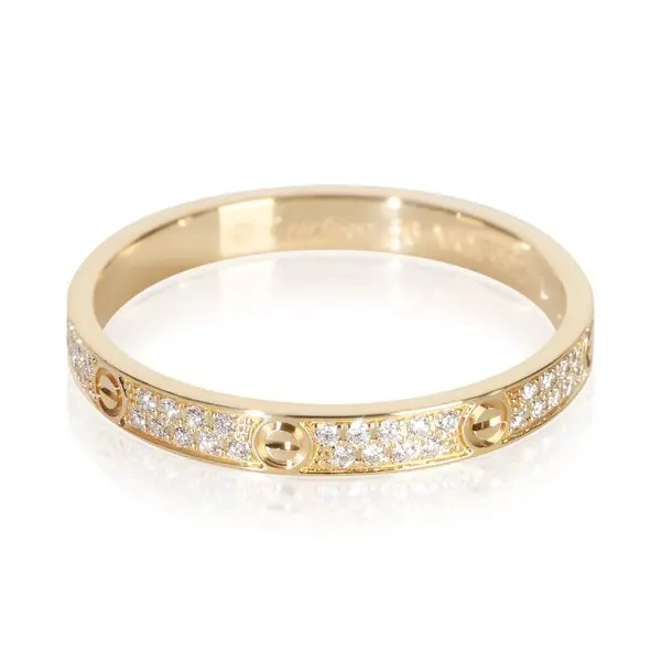 Cartier Yellow Gold Diamond Mini Model Love Ring - Yellow_gold