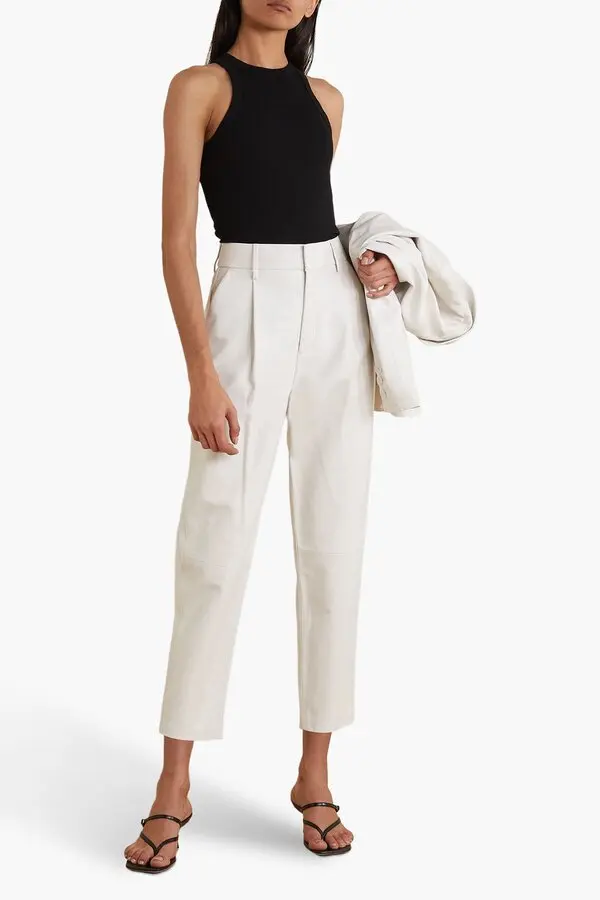 ANINE BING Eva Ribbed Stretchcotton Jersey Tank