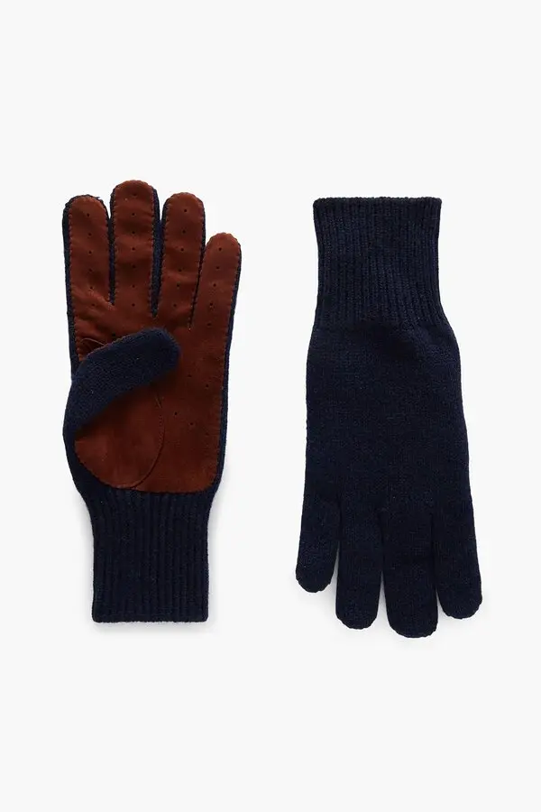 Brunello Cucinelli Suedetrimmed Cashmere Gloves