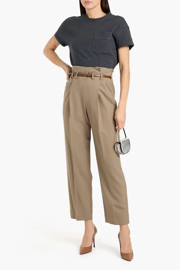 Brunello Cucinelli Beadembellished Cottonjersey Tshirt