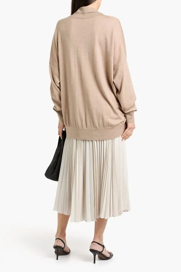 Brunello Cucinelli Beadembellished Cashmere And Silkblend Sweater