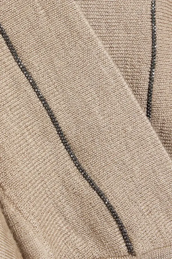 Brunello Cucinelli Beadembellished Cashmere And Silkblend Sweater