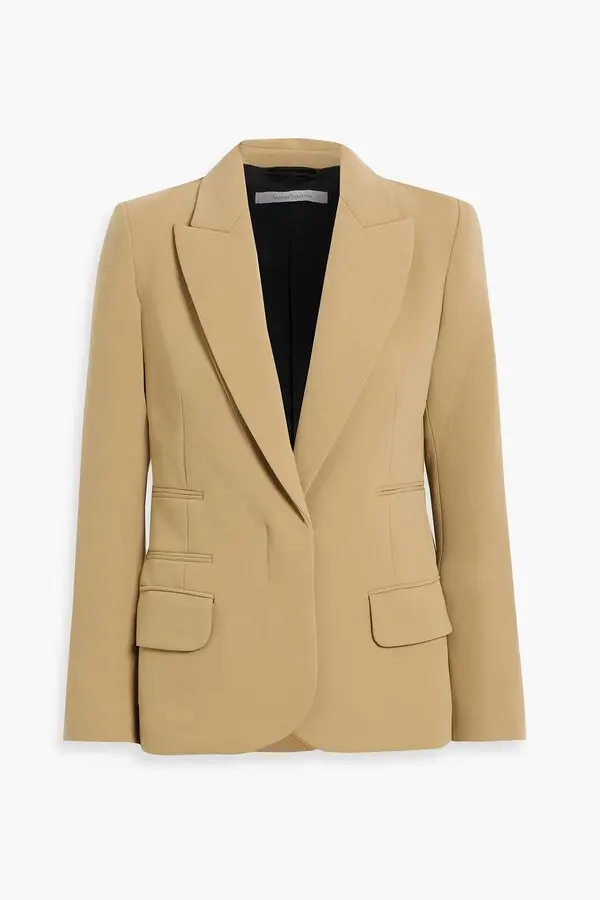 Another Tomorrow Woolblend Crepe Blazer