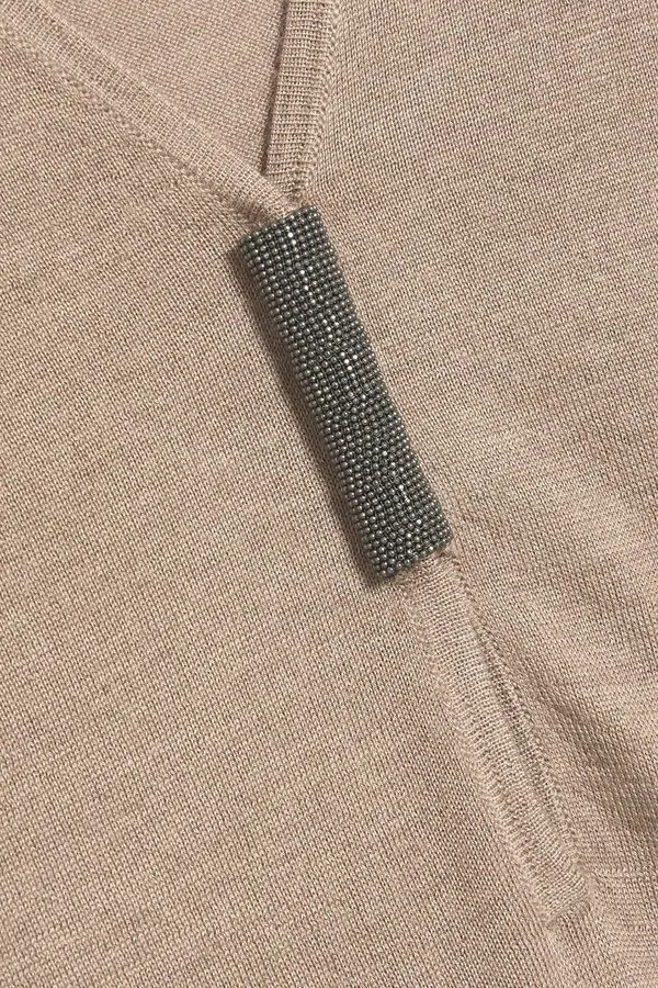 Brunello Cucinelli Beadembellished Cashmere And Silkblend Sweater
