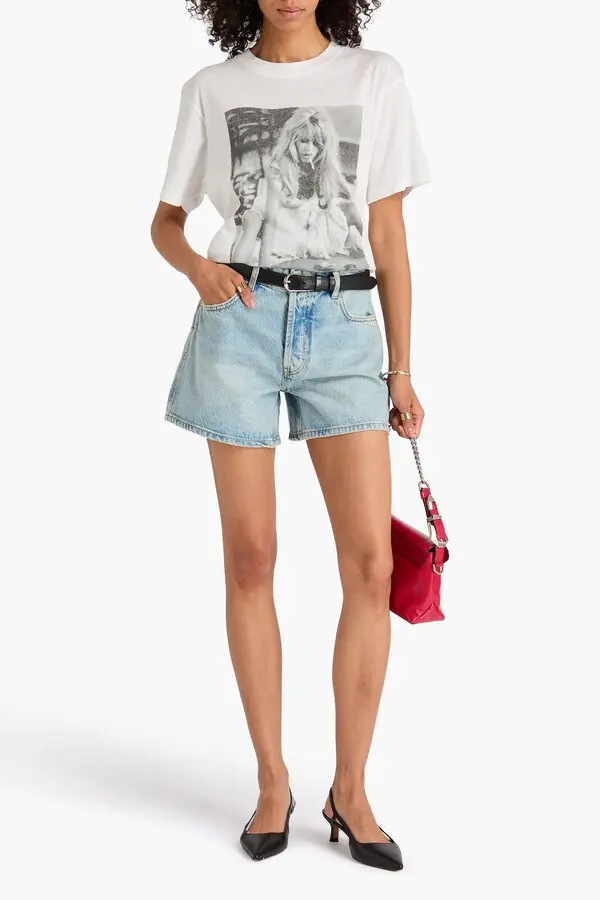 ANINE BING Dalton Denim Shorts