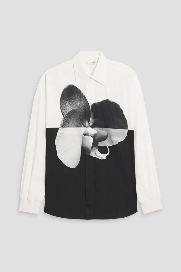 Alexander McQueen Printed Cottonpoplin Shirt