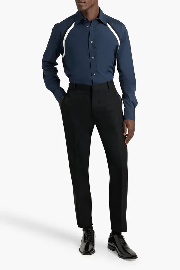 Alexander McQueen Striped Cottonblend Poplin Shirt