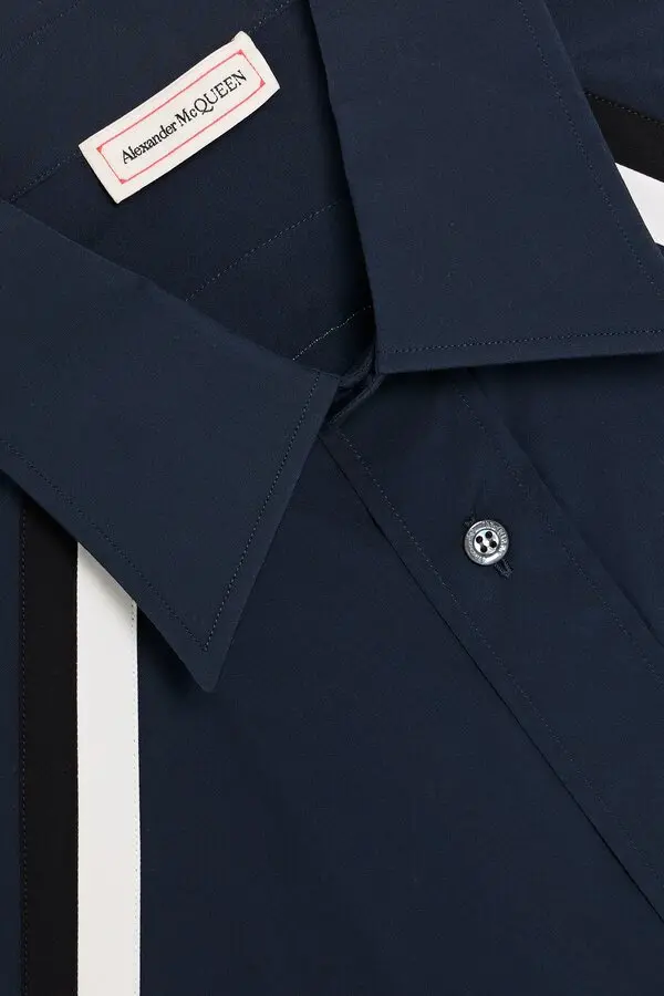 Alexander McQueen Striped Cottonblend Poplin Shirt